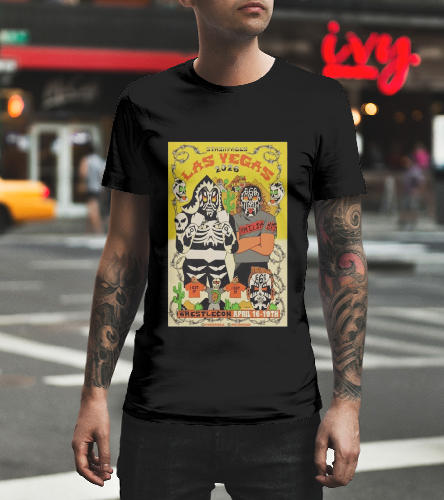 Stashpages Las Vegas 2026 Wrestlecon April 16 19 Featuring Amelia 666 And Park T-Shirt