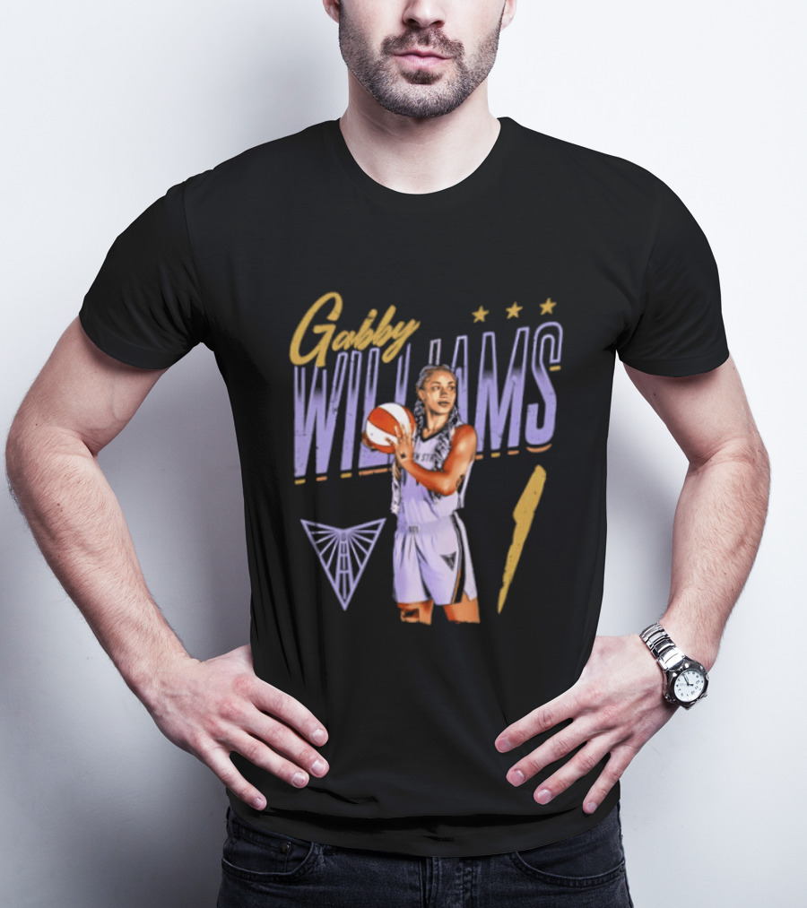 Gabby Williams 1 Golden State Valkyries Basketball Pose T-Shirt