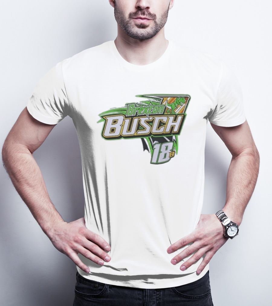 Brexton Busch 18B Dinosaur Racing T-Shirt