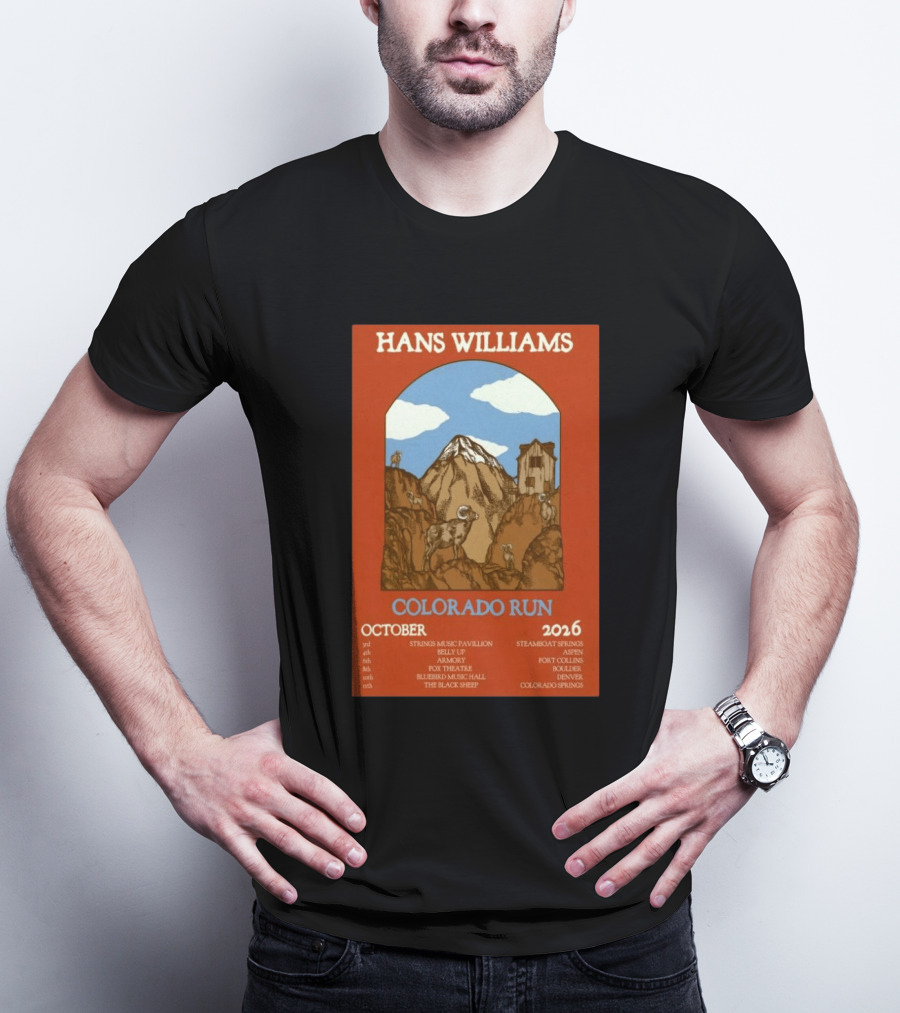 Hans Williams Colorado Run October 2026 Steamboat Springs Aspen Fort Collins Boulder Denver Colorado Springs T-Shirt