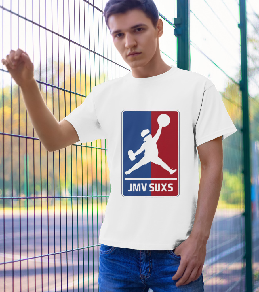 JMV SUXS MLB Jumpman Overweight Baseball Pitcher T-Shirt