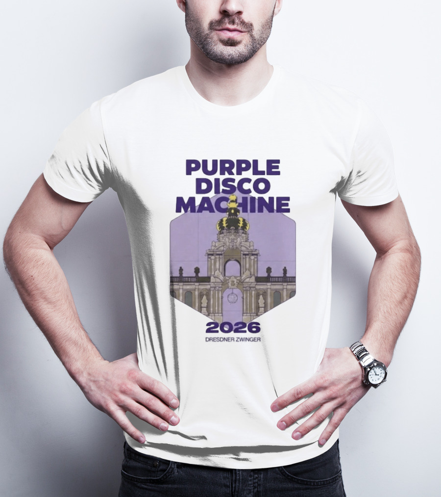 Purple Disco Machine 2026 Dresden Zwinger Vintage Architecture T-Shirt