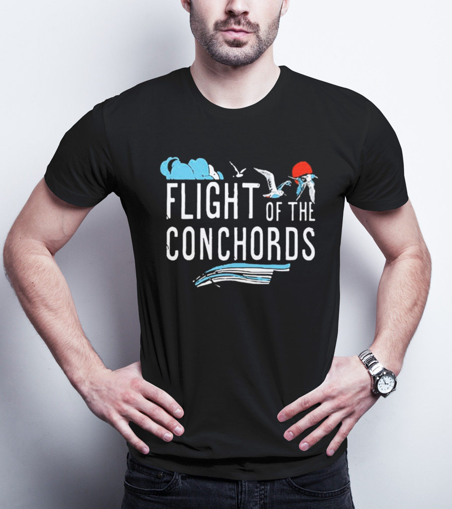 Flight Of The Conchords Santa Barbara Seagulls And Waves T-Shirt