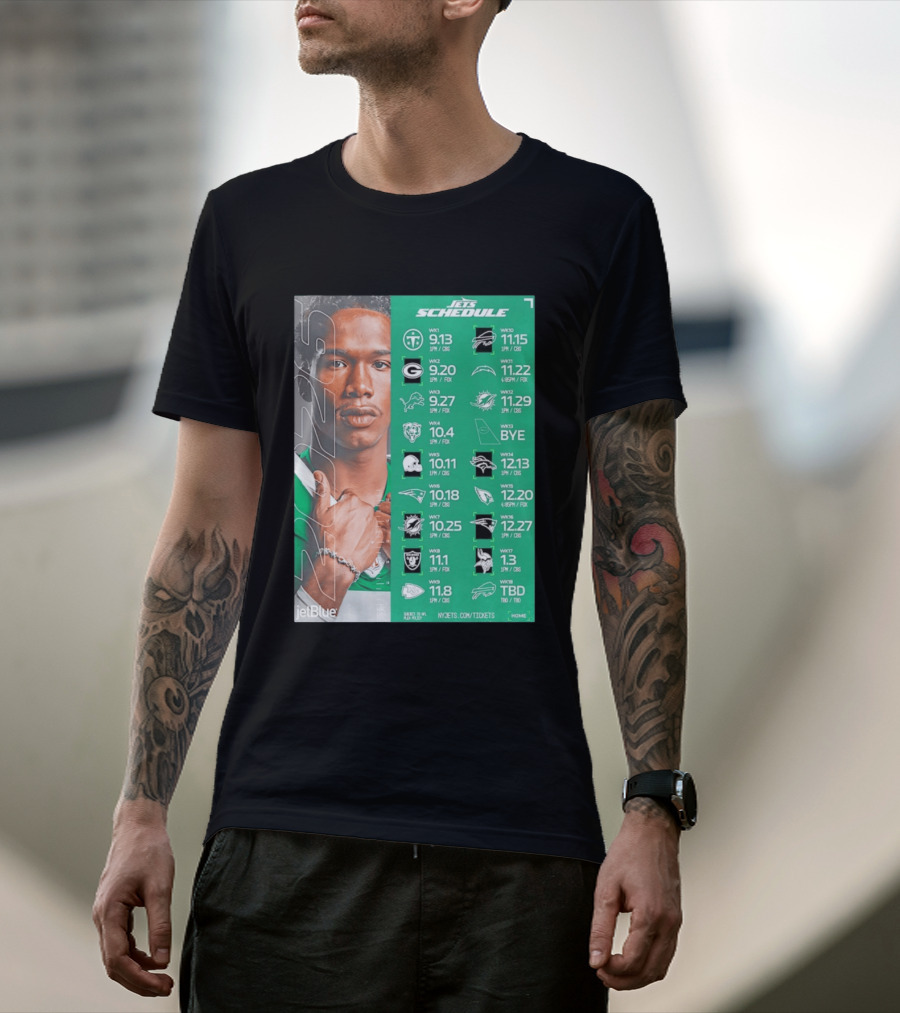 New York Jets 2026 Schedule NFL Matchups And Dates T-Shirt