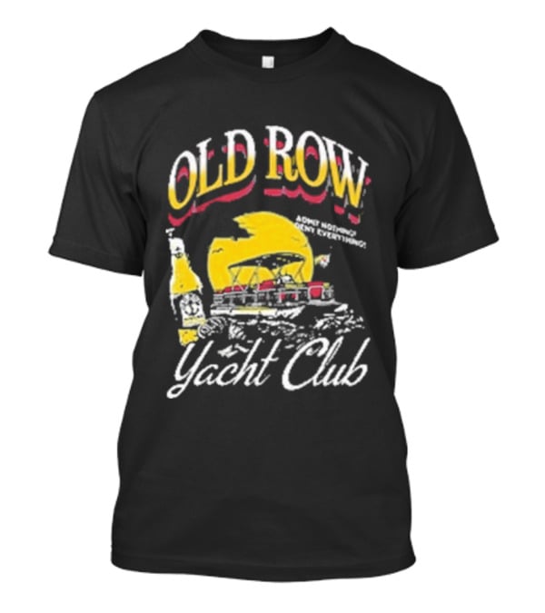 Old Row Yacht Club Retro Nautical Theme With Sailboat And Sunset T-Shirt
