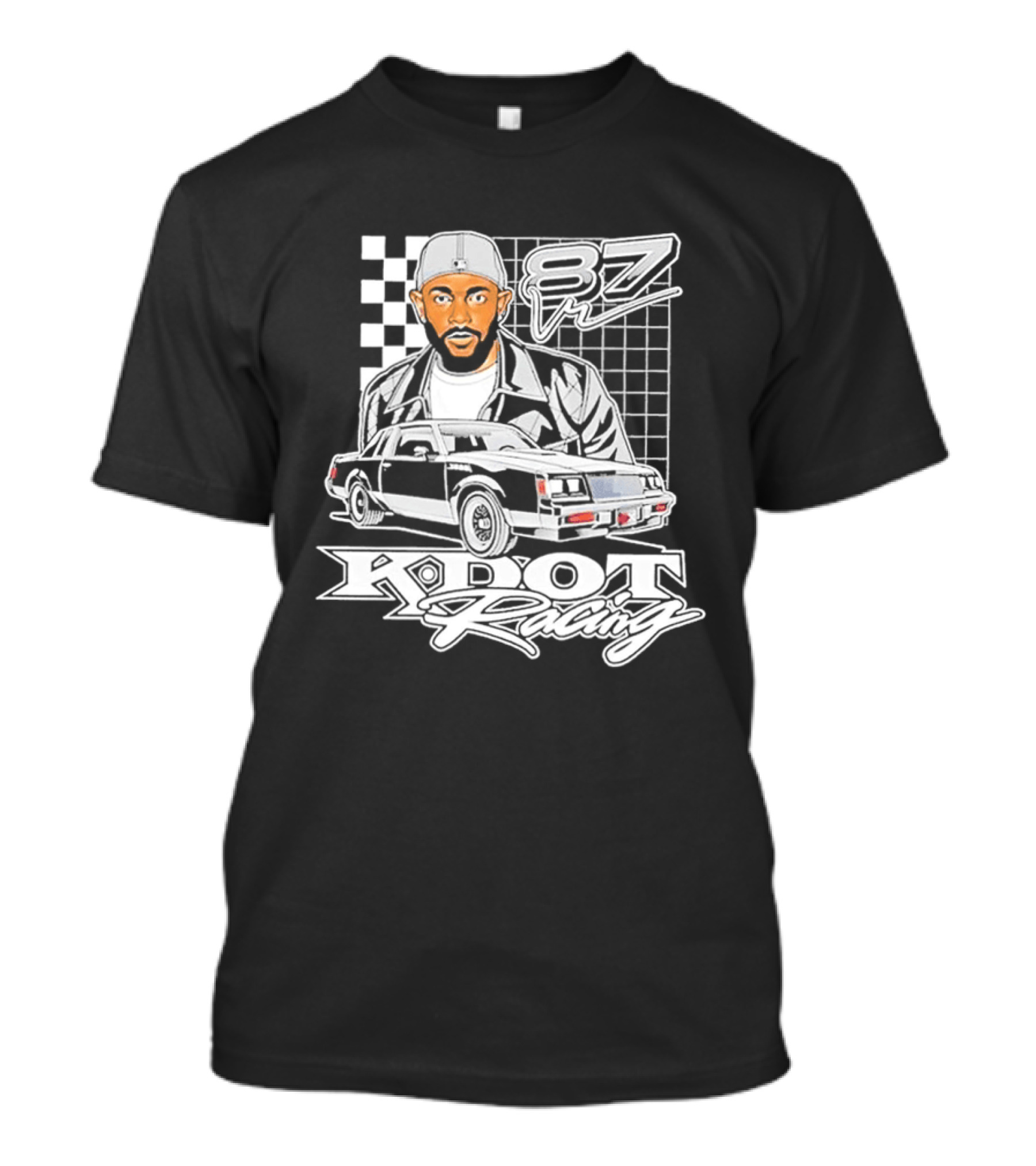 Kendrick Lamar K DOT Racing Graphic F7 Car Checkerboard T-Shirt