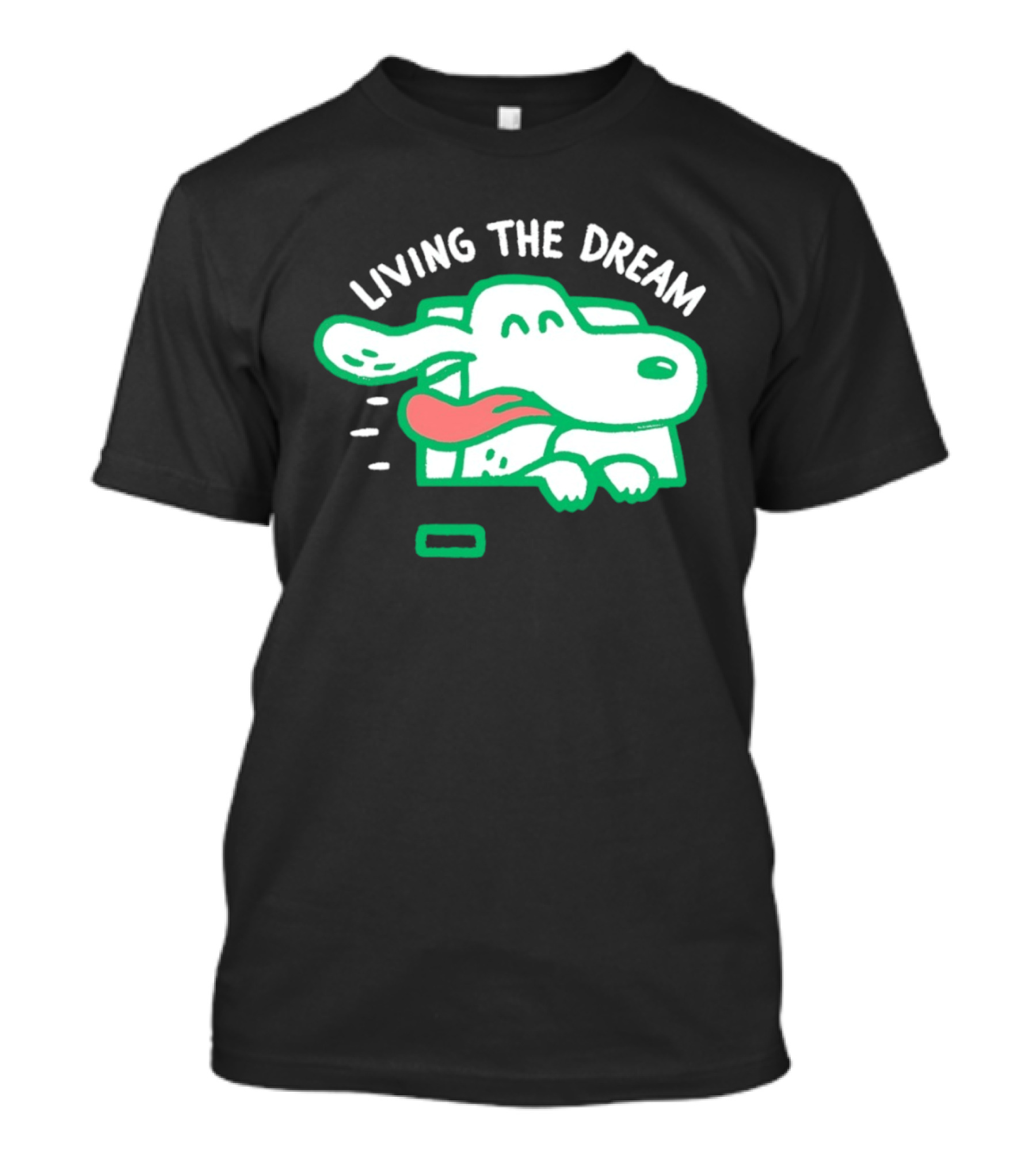 Living The Dream Dog Joyfully Enjoying Car Ride With Head Out The Window T-Shirt