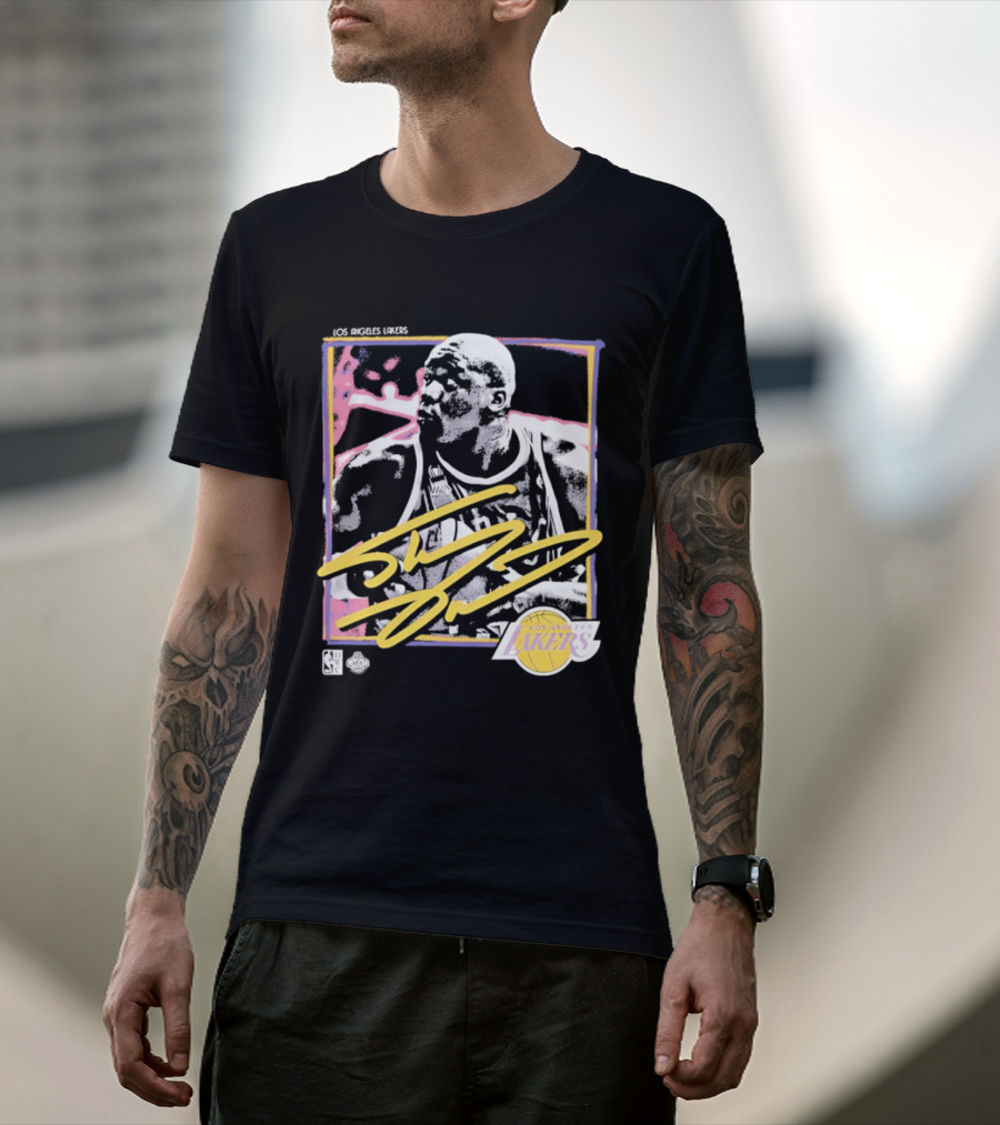 Los Angeles Lakers Shaquille O'Neal 55 Signature NBA Official Merchandise T-Shirt