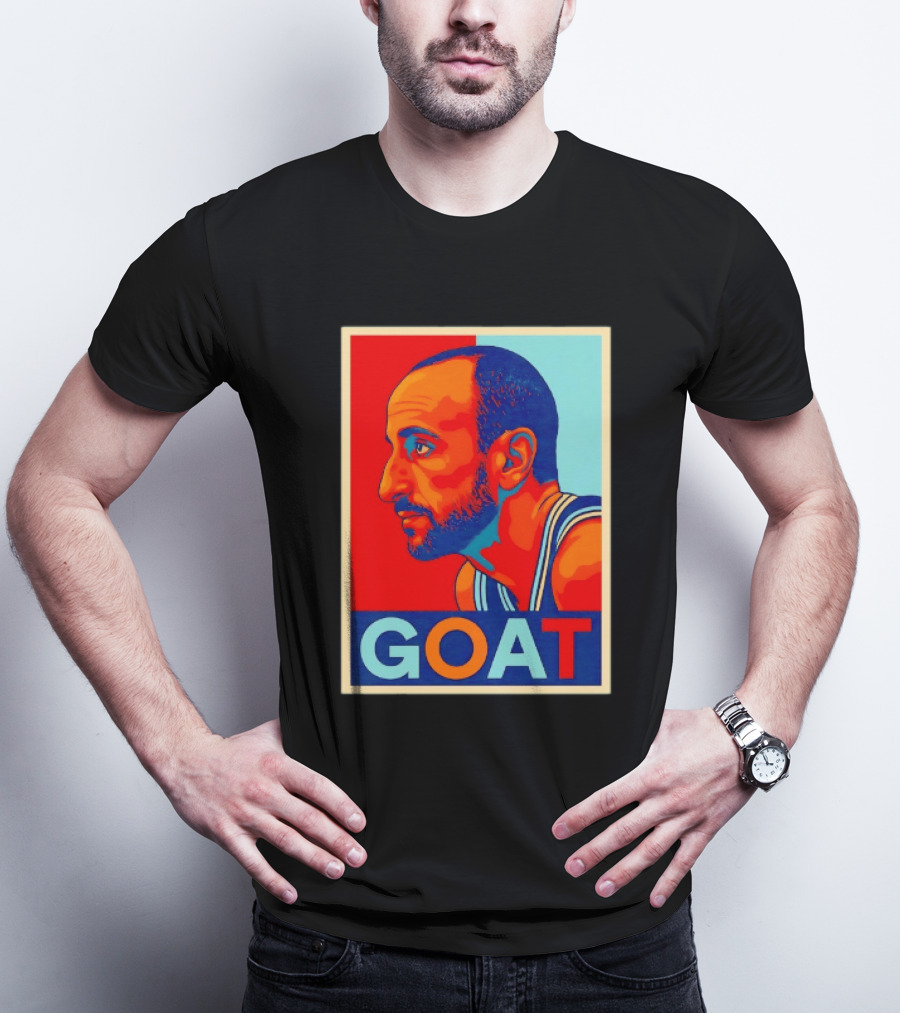 Manu Ginobili GOAT San Antonio Spurs 20 Retro Pop T-Shirt