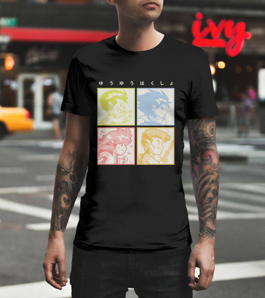 YuYu Hakusho Characters Yusuke Urameshi Hiei Kurama Kazuma Kuwabara T-Shirt