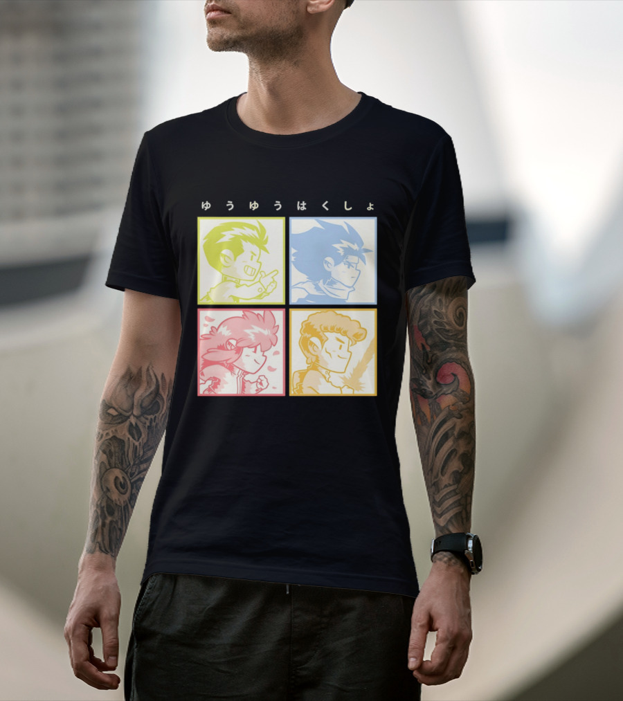 YuYu Hakusho Characters Yusuke Urameshi Hiei Kurama Kazuma Kuwabara T-Shirt