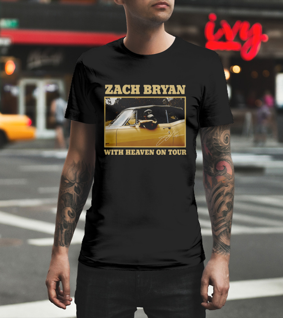 Zach Bryan With Heaven On Tour 2026 Signature Convertible T-Shirt