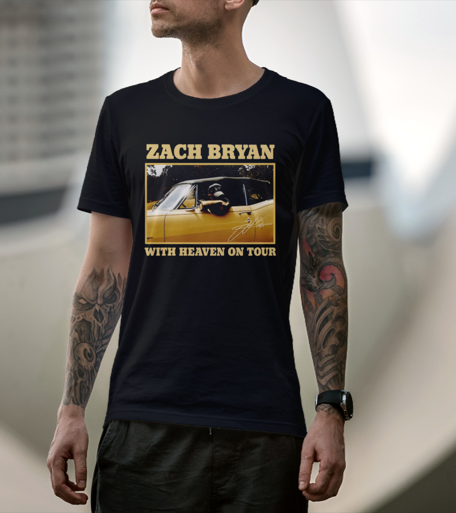 Zach Bryan With Heaven On Tour 2026 Signature Convertible T-Shirt