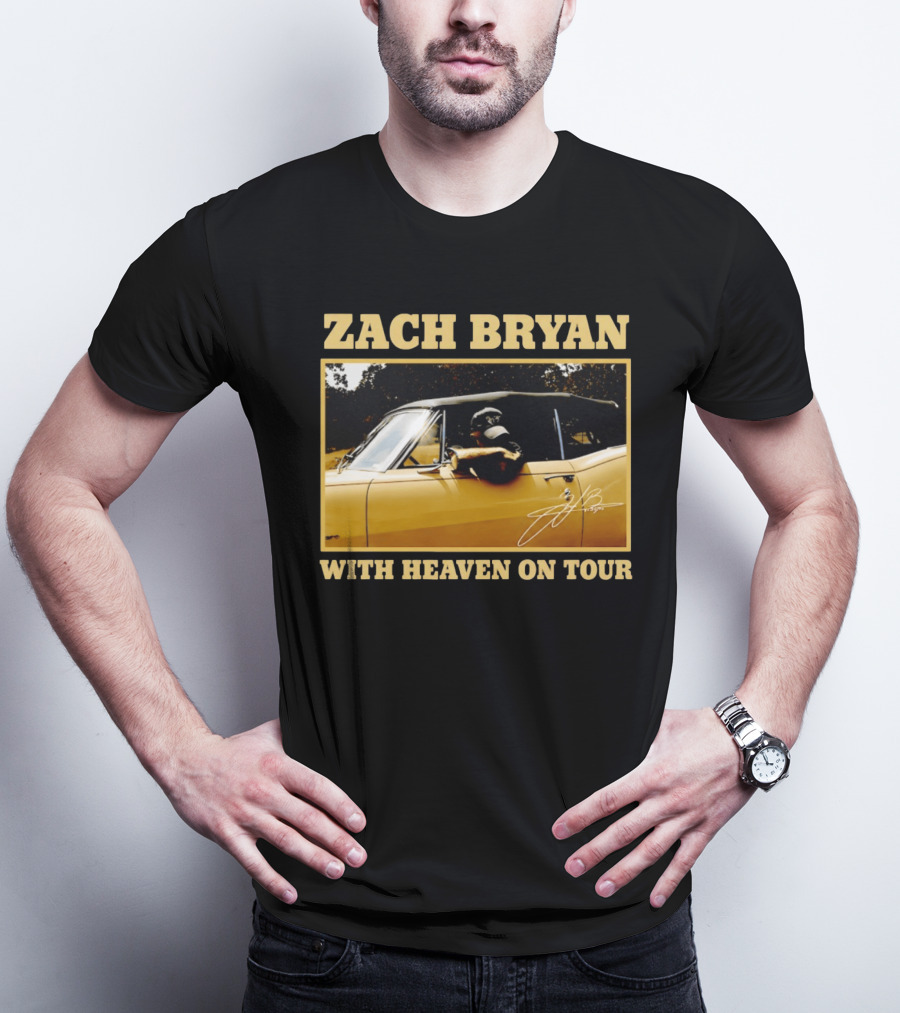 Zach Bryan With Heaven On Tour 2026 Signature Convertible T-Shirt