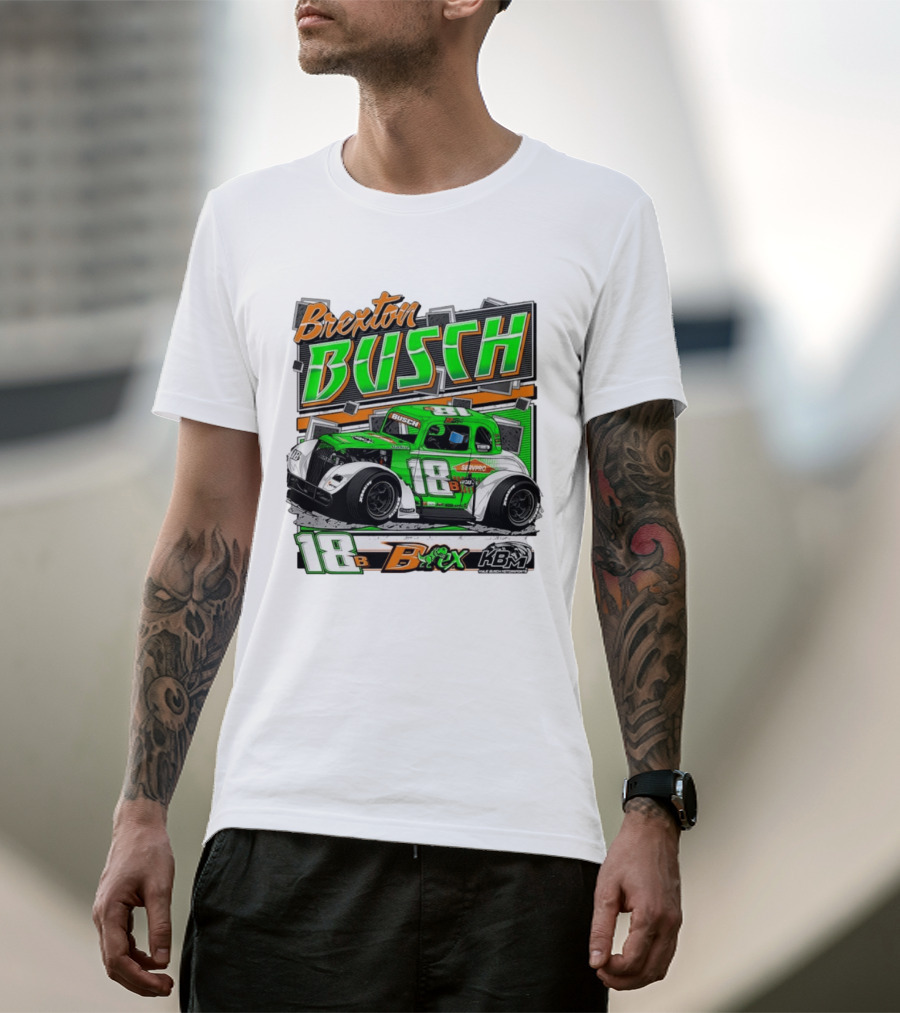 Brexton Busch 18 B Rex KBM Race Car Graphic 2026 T-Shirt
