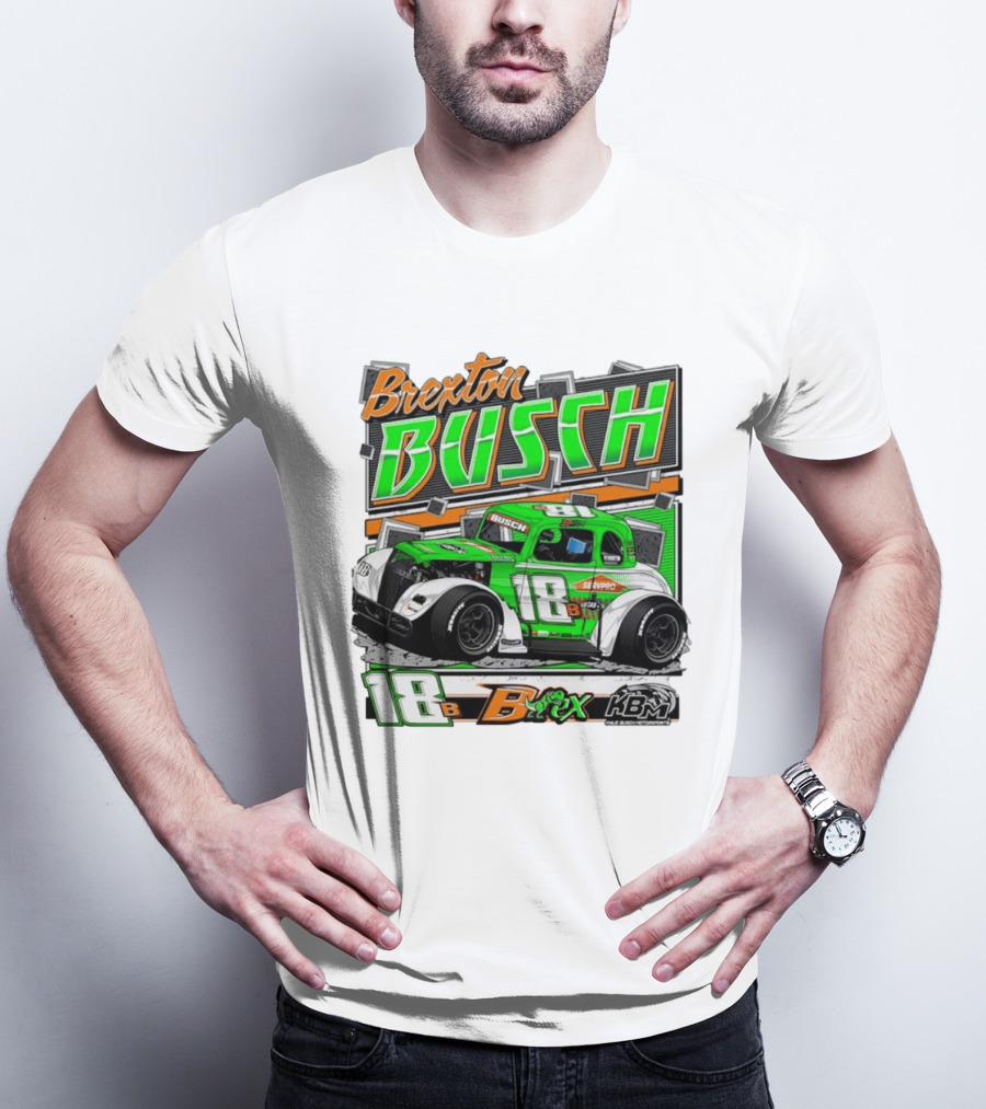 Brexton Busch 18 B Rex KBM Race Car Graphic 2026 T-Shirt