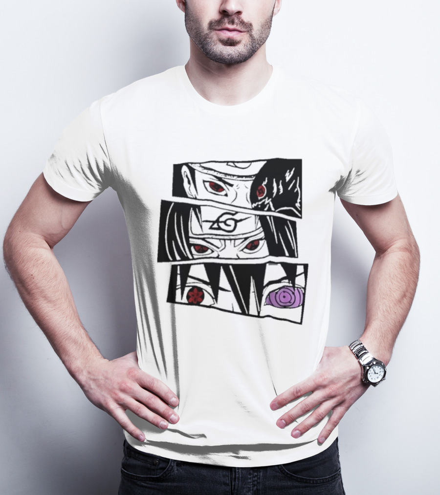 Uchiha Itachi Sasuke Sharingan Rinnegan Eyes Anime Trends 2026 T-Shirt