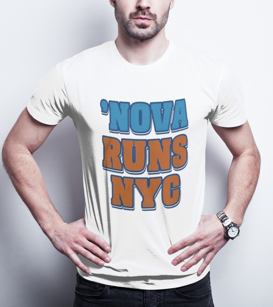 Nova Runs NYC Villanova Basketball Knicks Navy T-Shirt