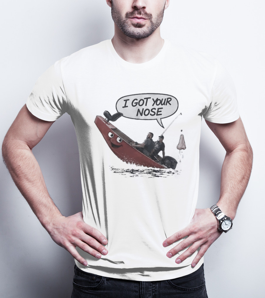 Fishing I Got Your Nose Happy Boat And Fishing Rod Fun T-Shirt