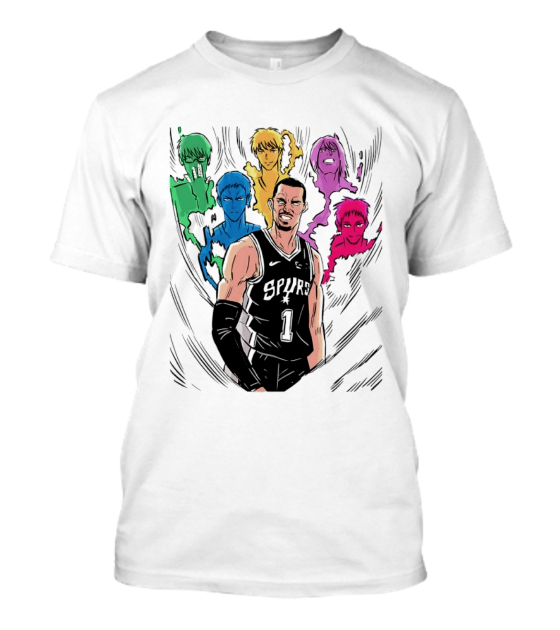 San Antonio Spurs Generation Of Miracles Anime Basketball T-Shirt