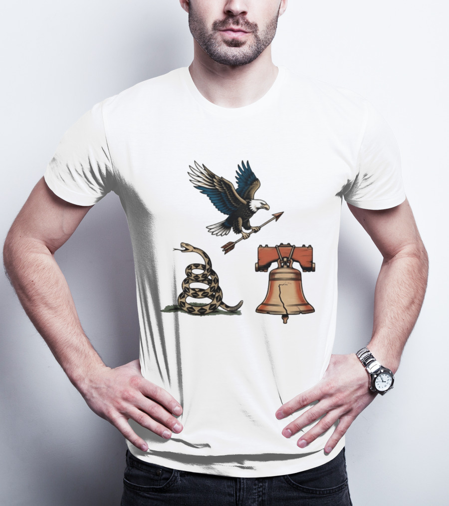 Guardians Of Freedom Eagle Snake Liberty Bell Arrow T-Shirt