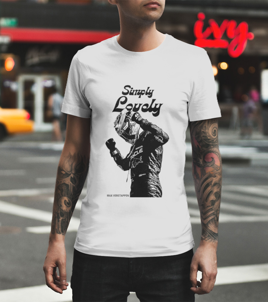 Simply Lovely Max Verstappen Racing Celebration Pose T-Shirt
