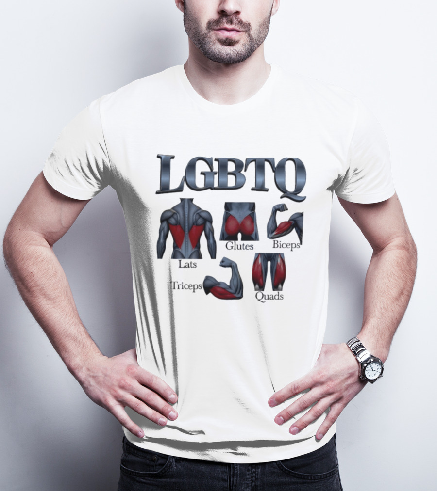 LGBTQ Lats Glutes Biceps Triceps Quads Fitness Pride T-Shirt