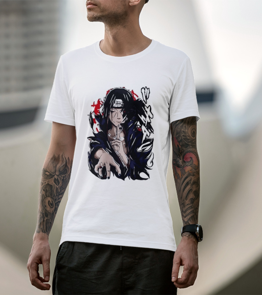Itachi Uchiha Akatsuki Mangekyo Sharingan Raven Naruto Shippuden Anime T-Shirt