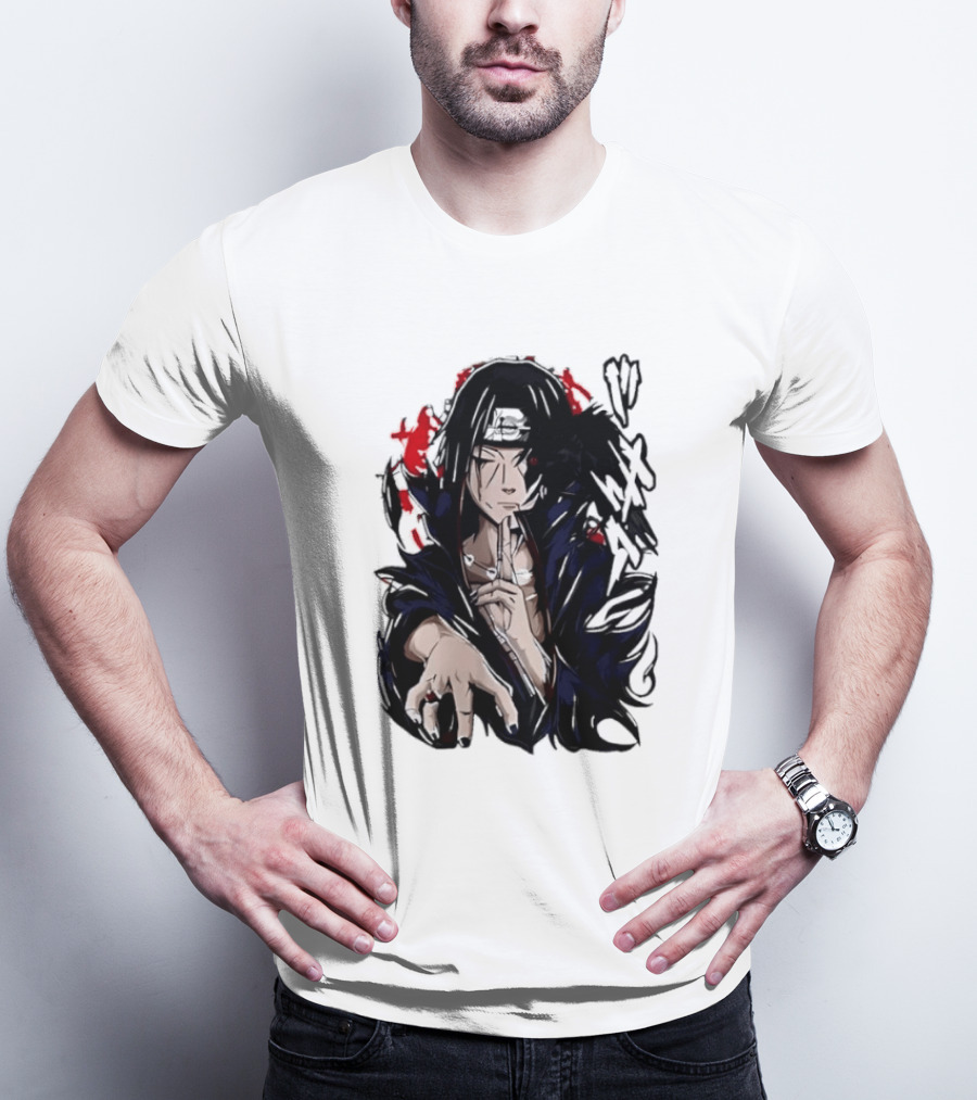 Itachi Uchiha Akatsuki Mangekyo Sharingan Raven Naruto Shippuden Anime T-Shirt