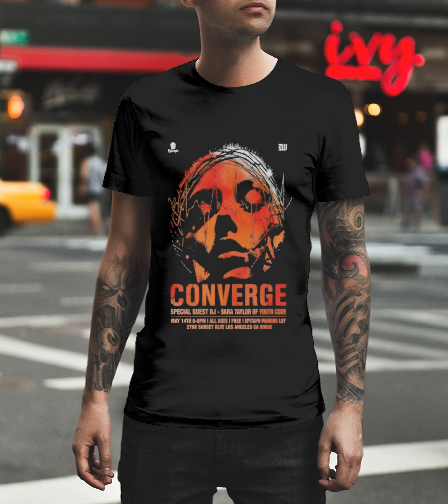 Converge Special Guest DJ Baba Tuesday Wonderland May 14 Los Angeles CA 2026 T-Shirt
