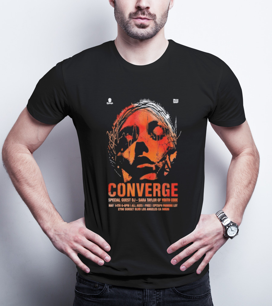 Converge Special Guest DJ Baba Tuesday Wonderland May 14 Los Angeles CA 2026 T-Shirt