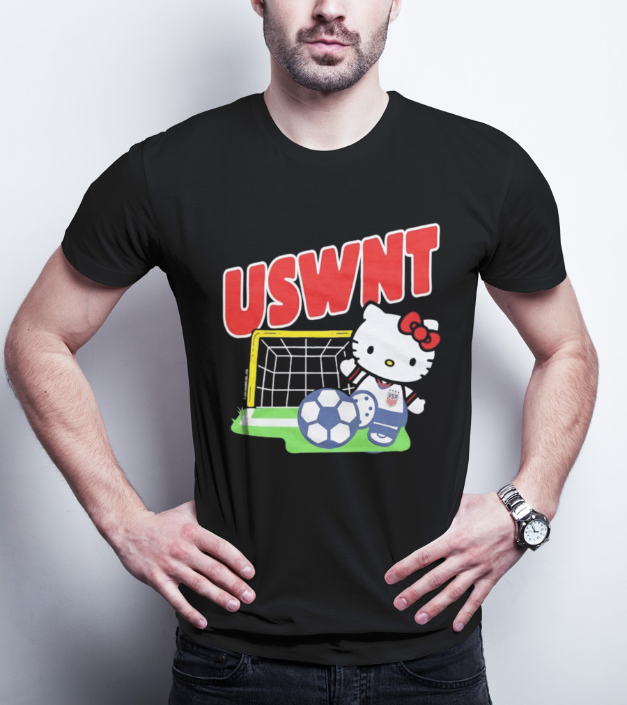 USWNT Hello Kitty Soccer Goal Collaboration USA Soccer Team T-Shirt