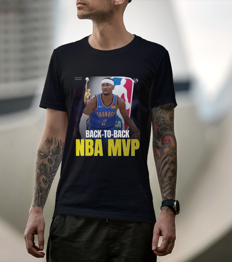 BACK TO BACK NBA MVP 2026 Shai Gilgeous Alexander Thunder Via Shams Charania T-Shirt