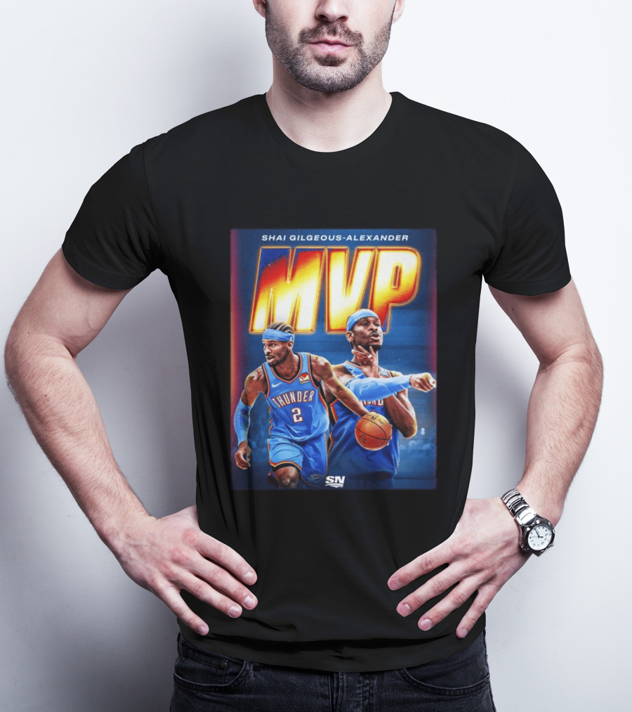 Shai Gilgeous Alexander Thunder MVP Basketball Star T-Shirt