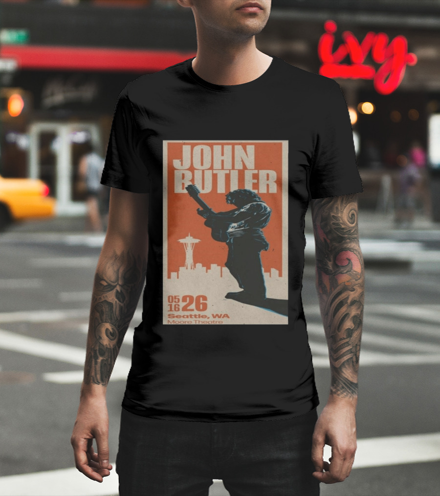 John Butler Live At Moore Theatre Seattle WA May 16 2026 T-Shirt