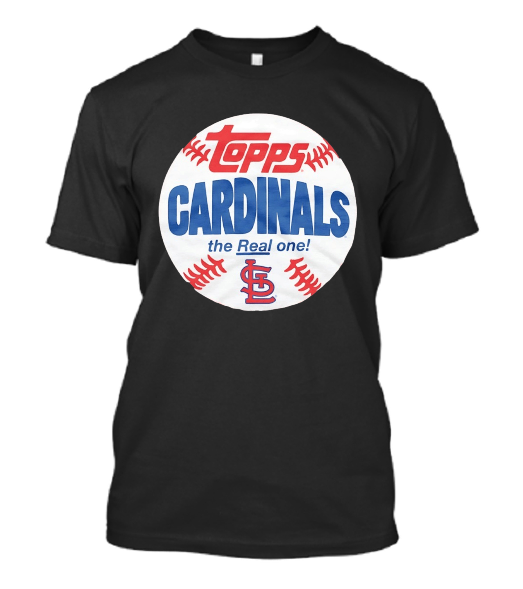 Topps Cardinals The Real One MLB Baseball Shape St. Louis T-Shirt