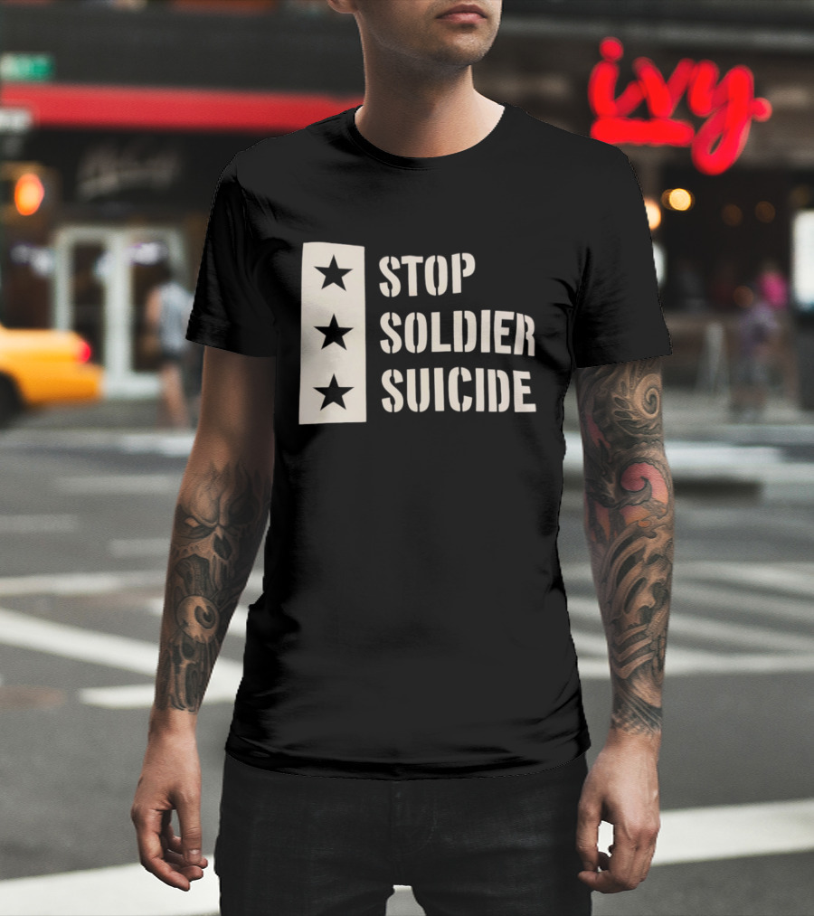Stop Soldier Suicide Three Star T-Shirt