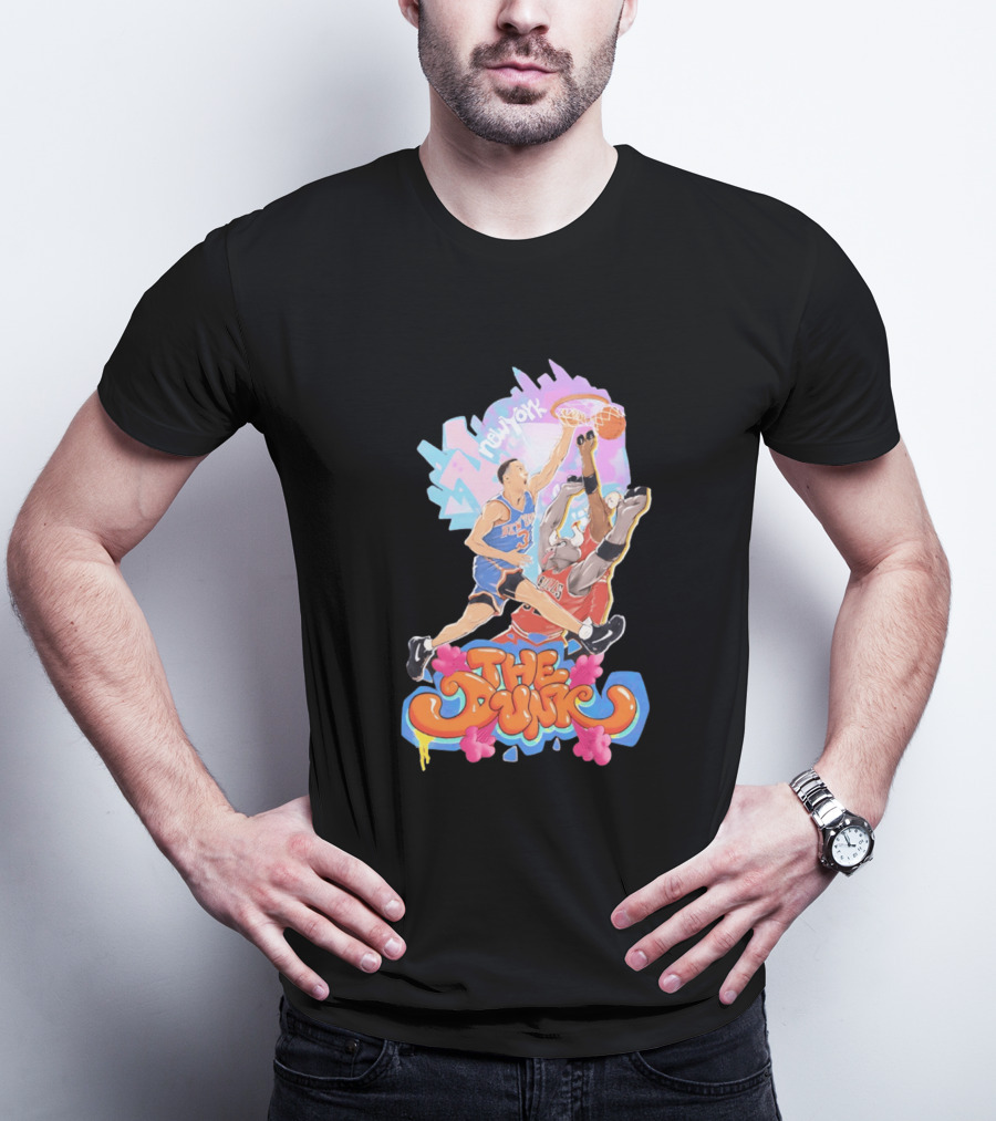 The Dunk New York Knicks Basketball Action Graffiti T-Shirt