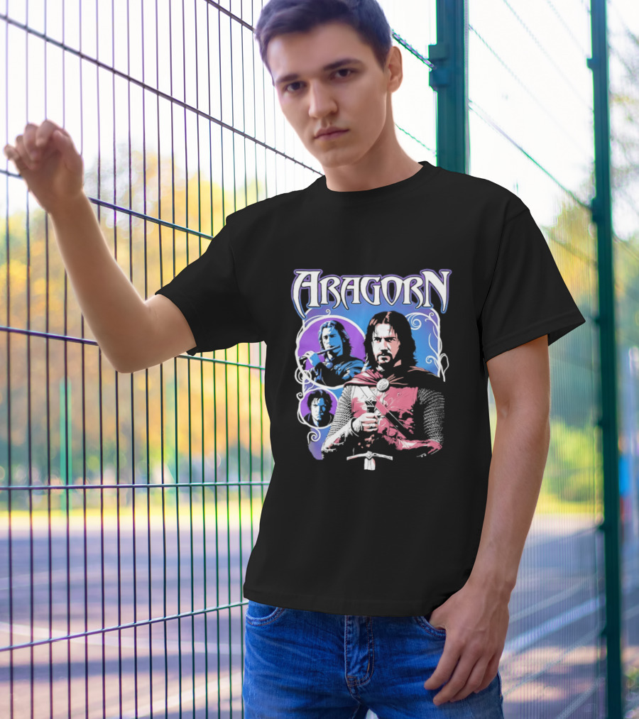 Aragorn The Lord Of The Rings Vintage Heroic Fantasy T-Shirt