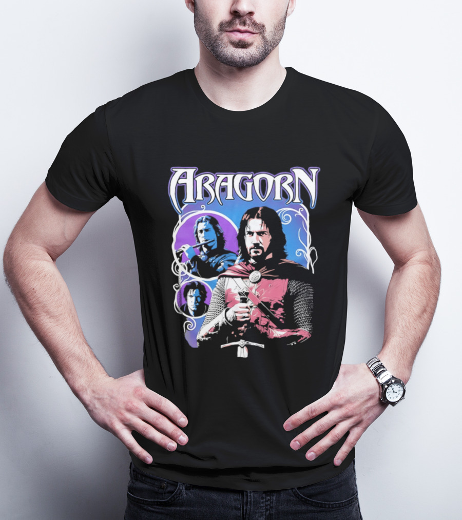 Aragorn The Lord Of The Rings Vintage Heroic Fantasy T-Shirt