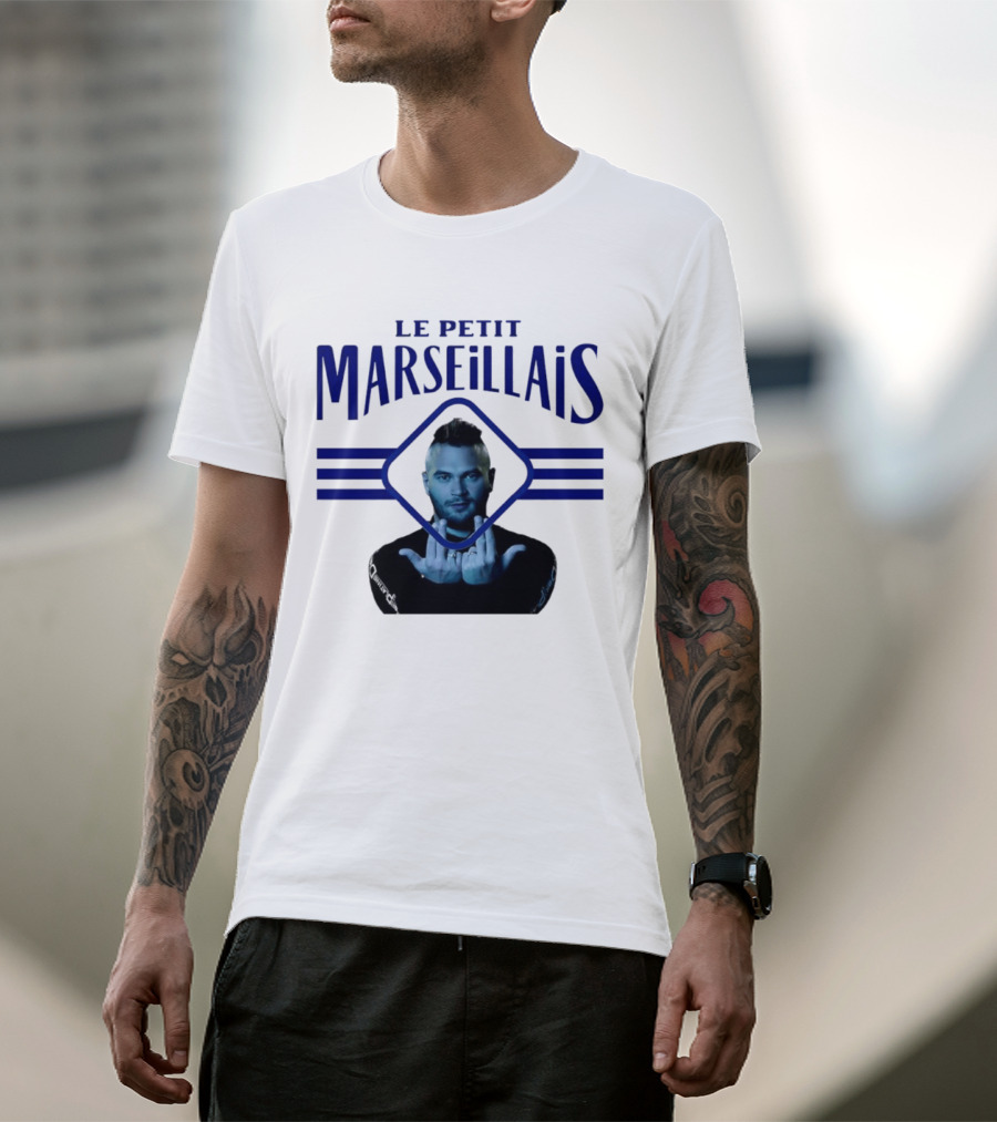 Le Petit Marseillais Blue Logo With Man In Diamond Frame T-Shirt