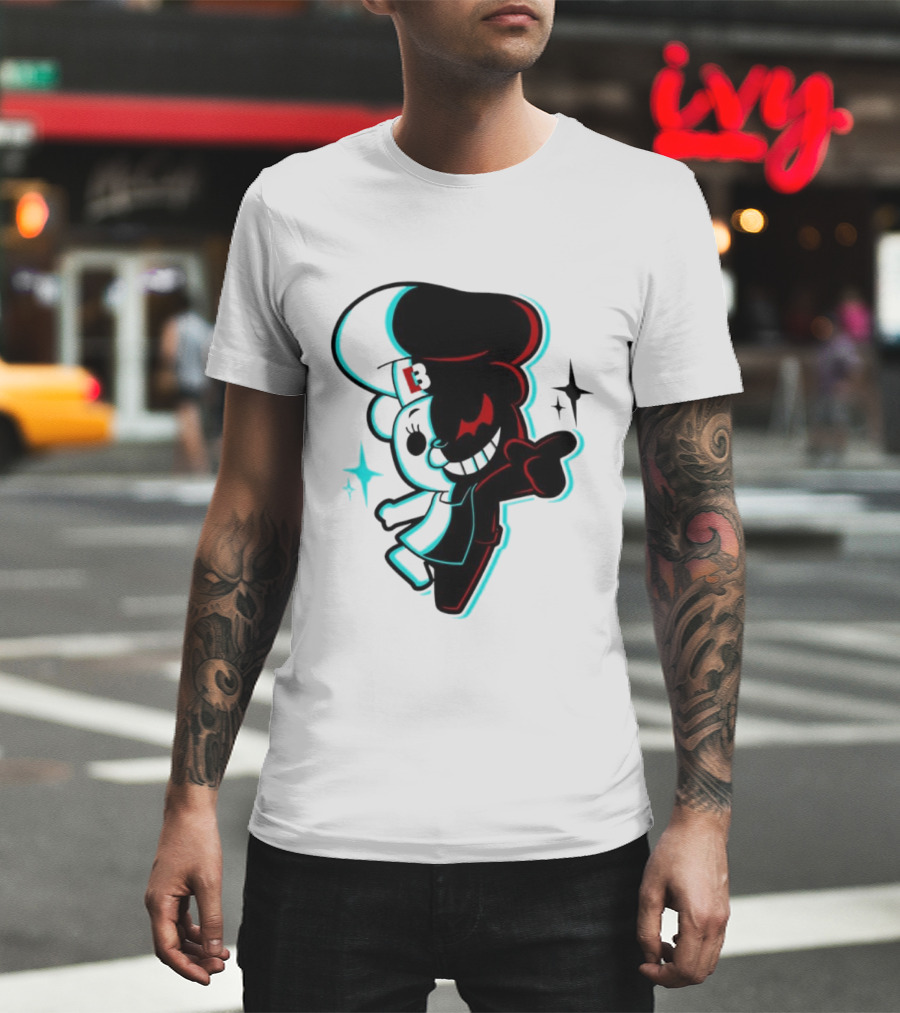 Danganronpa Monokuma Funkin B Symbol Neon T-Shirt