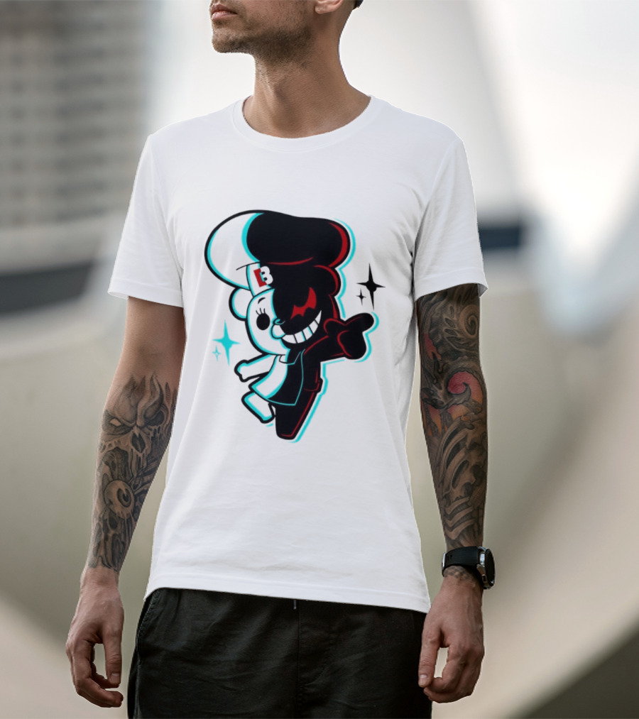 Danganronpa Monokuma Funkin B Symbol Neon T-Shirt