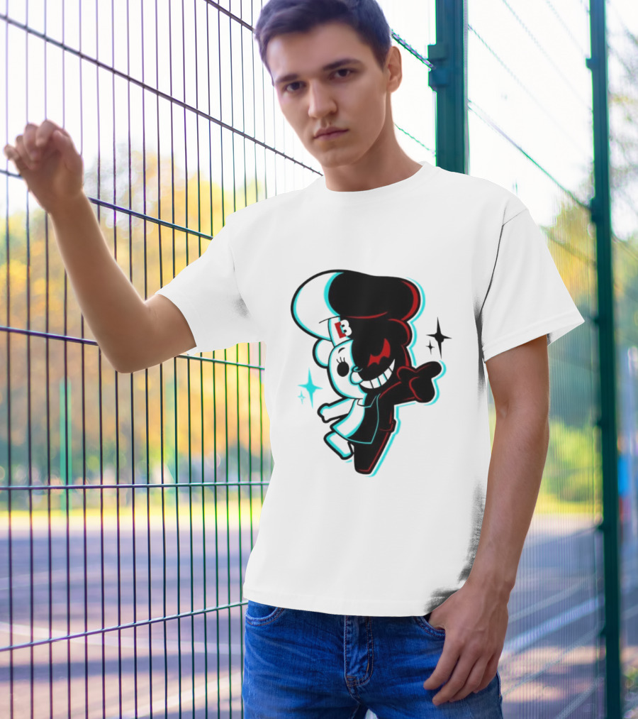 Danganronpa Monokuma Funkin B Symbol Neon T-Shirt