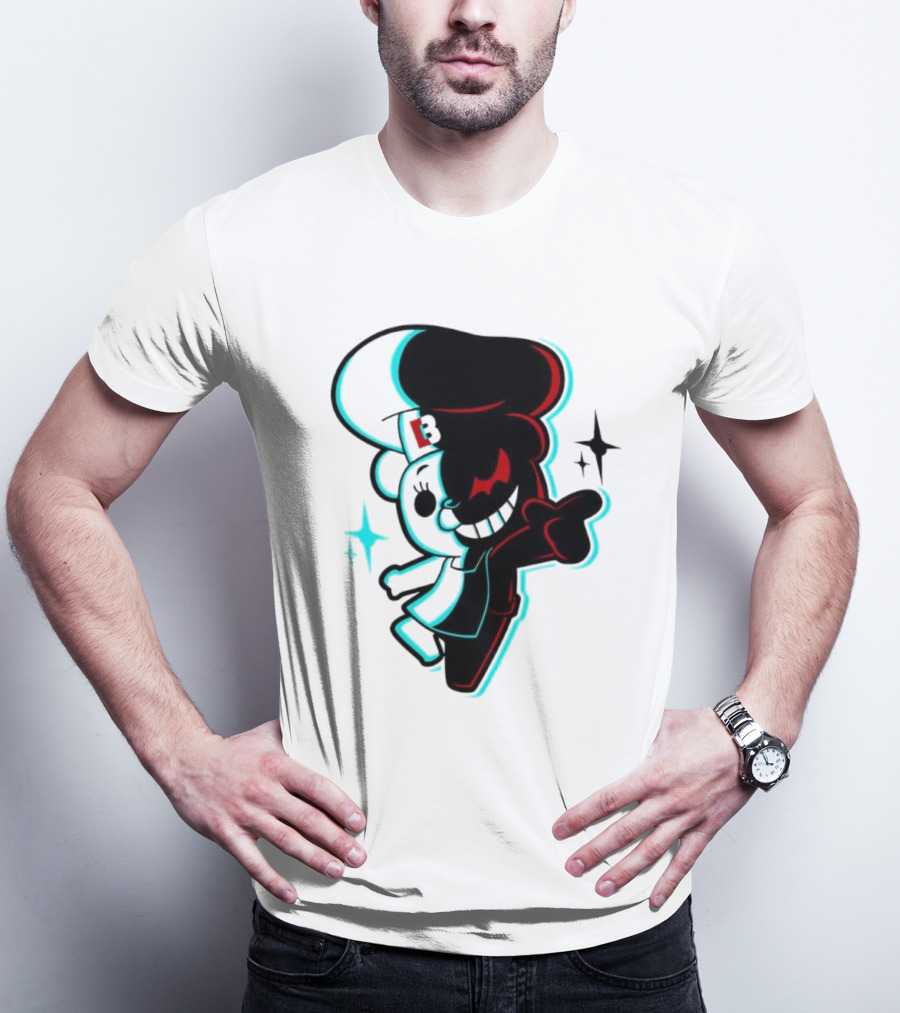 Danganronpa Monokuma Funkin B Symbol Neon T-Shirt