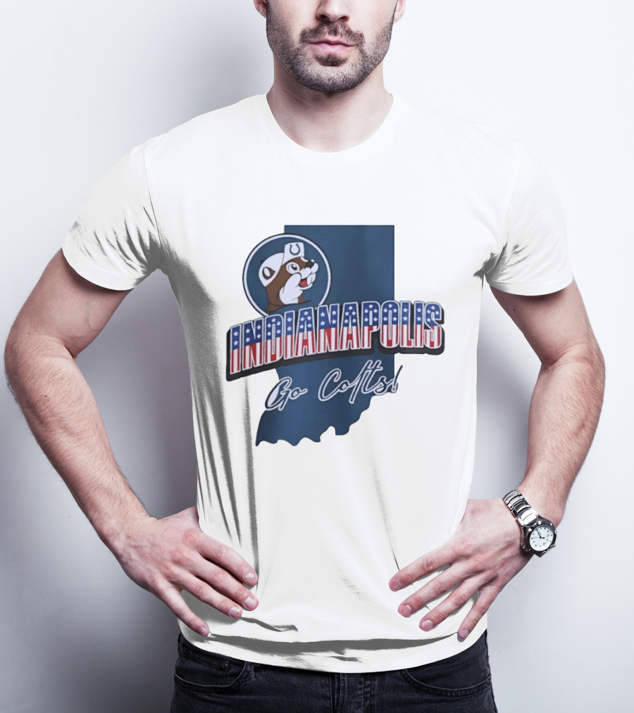Indianapolis Colts Buc Ee's Patriotic Indiana Map Go Colts T-Shirt