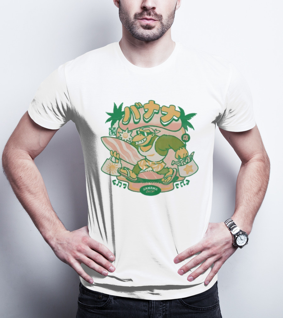 Kong Banana Shop Summer Surfing Monkey Adventure T-Shirt