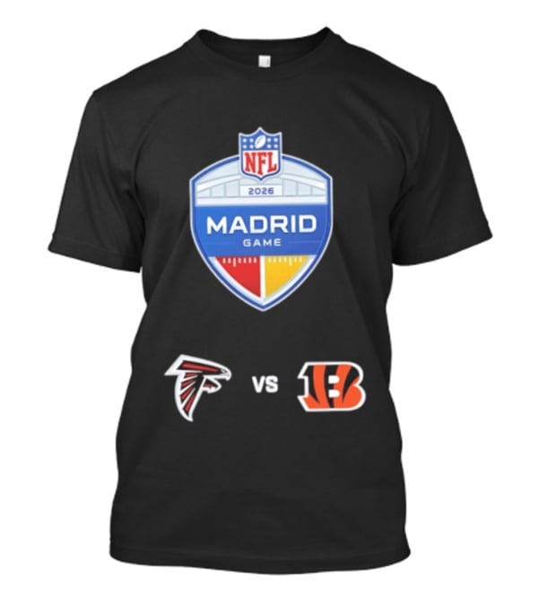 Atlanta Falcons Vs Cincinnati Bengals NFL 2026 Madrid Game Matchup T-Shirt