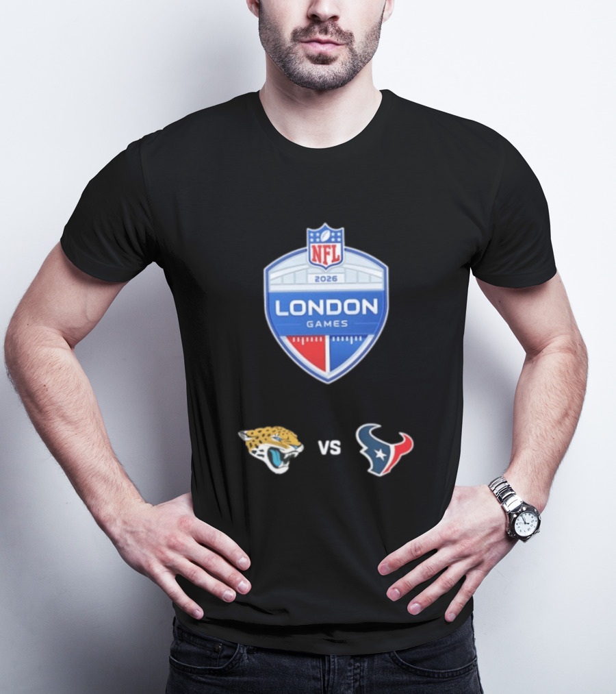 NFL 2026 London Games Jacksonville Jaguars Vs Houston Texans Matchup T-Shirt