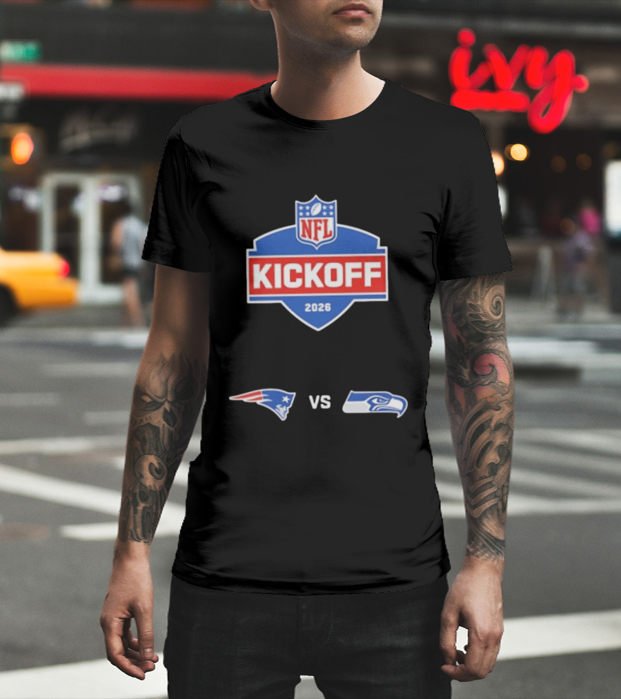 NFL Kickoff 2026 New England Patriots Vs Seattle Seahawks Matchup T-Shirt